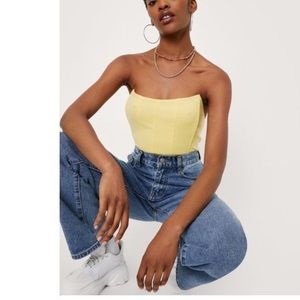 Nasty Gal | Tops | Nwt Nasty Gal Yellow Corset Top | Poshmark